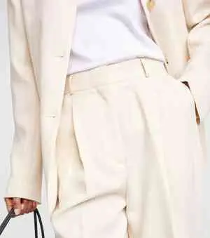 TOTEME Pleated Straight Trousers