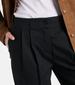 TOTEME Cotton Twill Wide-leg Trousers