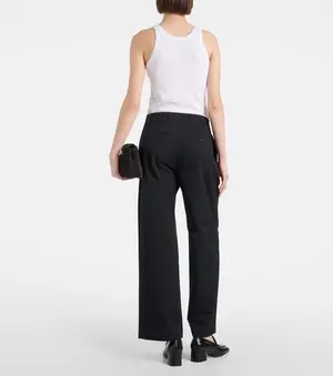 TOTEME Cotton Twill Wide-leg Trousers
