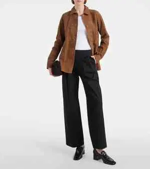 TOTEME Cotton Twill Wide-leg Trousers