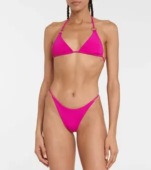 LOUISA BALLOU Low-rise Bikini Bottoms - Pink