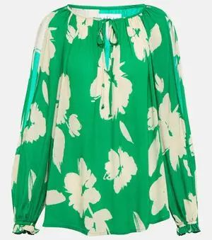 Velvet By Graham & Spencer Vikki Printed Blouse - Green