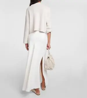 Brunello Cucinelli Twill Maxi Skirt - Neutrals