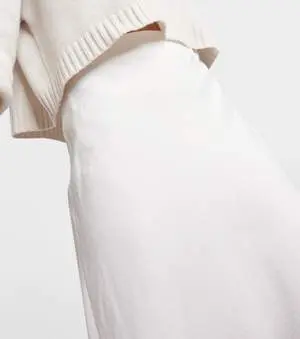 Brunello Cucinelli Twill Maxi Skirt - Neutrals
