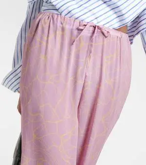 Dries Van Noten Printed Wide-leg Pants