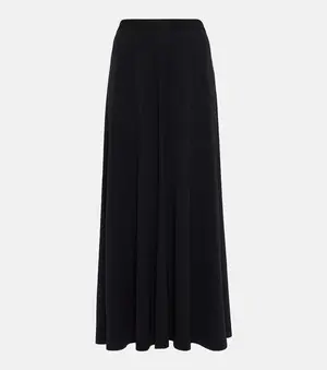 TOTEME Jersey Maxi Skirt - Black