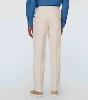 Brunello Cucinelli Cotton And Cashmere-blend Suit - Beige
