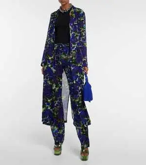 Amina Muaddi Dalida Glass Platform Mules