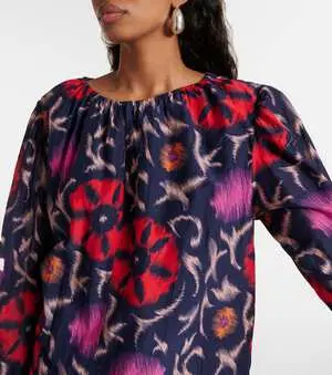 Velvet By Graham & Spencer Fraser Printed Cotton And Silk Blouse - Multicoloured
