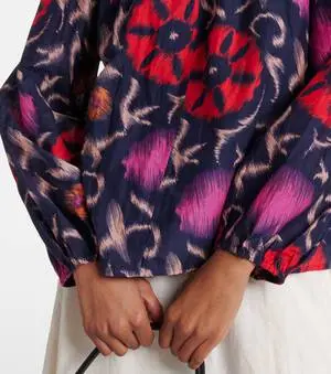 Velvet By Graham & Spencer Fraser Printed Cotton And Silk Blouse - Multicoloured