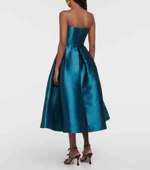 Alex Perry Strapless Faille Midi Dress