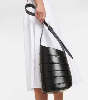 Alaïa Babel Small Leather Shoulder Bag - Black