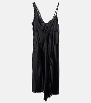 Isabel Marant Étoile Ayrich Embroidered Silk Midi Dress - Black