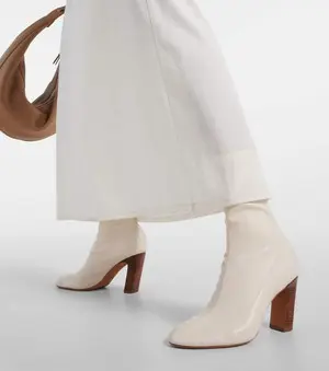 Khaite Apollo Leather Ankle Boots