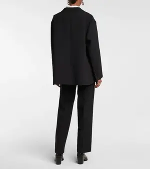THE FRANKIE SHOP Bea Twill Blazer - Black