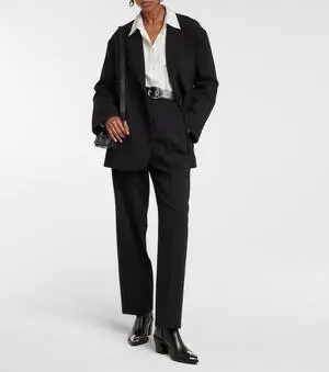THE FRANKIE SHOP Bea Twill Blazer - Black