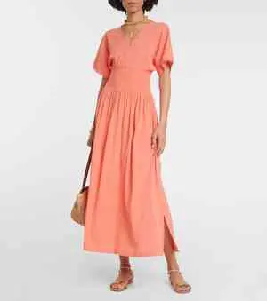 Heidi Klein Smocked Cotton Maxi Dress