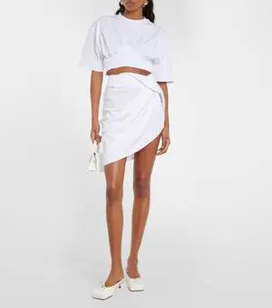 Jacquemus La Mini Jupe Saudade Draped Miniskirt