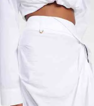 Jacquemus La Jupe Saudade Draped Midi Skirt
