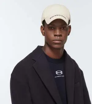 Balenciaga Logo Baseball Cap - White
