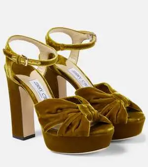 JIMMY CHOO Heloise 120 Platform Sandals - Yellow