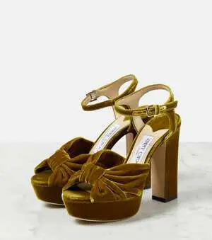 JIMMY CHOO Heloise 120 Platform Sandals - Yellow