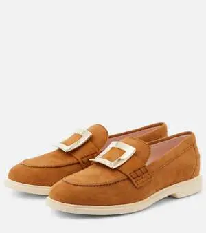 ROGER VIVIER Viv Rangers Suede Loafers - Brown