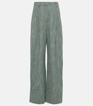Co High-rise Wide-leg Wool-blend Trousers
