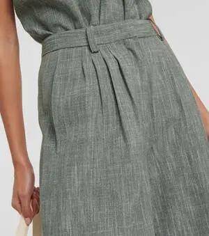 Co High-rise Wide-leg Wool-blend Trousers