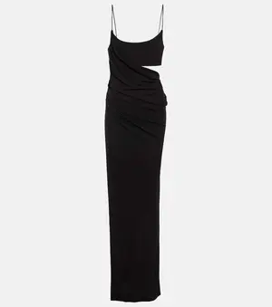Alex Perry Asymmetric Draped Maxi Dress