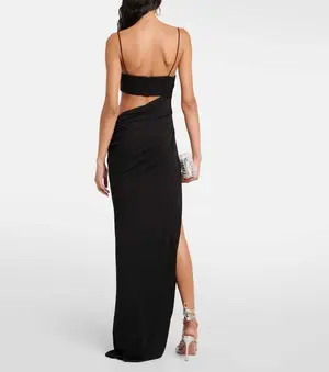Alex Perry Asymmetric Draped Maxi Dress