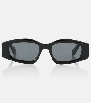 Alaïa Logo Rectangular Sunglasses - Black
