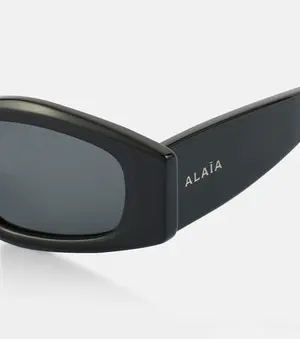 Alaïa Logo Rectangular Sunglasses