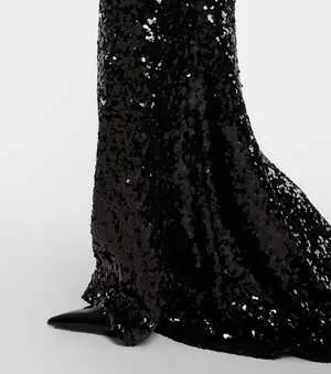 Dolce & Gabbana Sequined Maxi Skirt - Black
