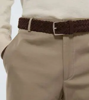 Loro Piana Alsavel Braided Suede Belt