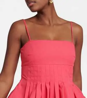 Co Pleated Cotton Midi Dress