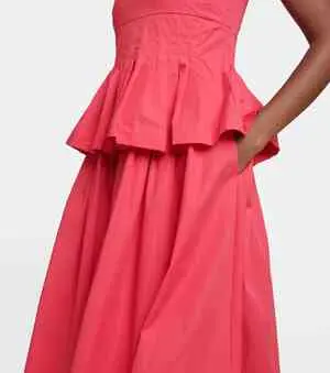 Co Pleated Cotton Midi Dress