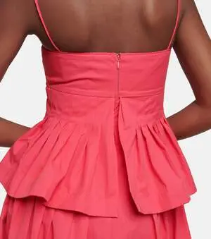 Co Pleated Cotton Midi Dress