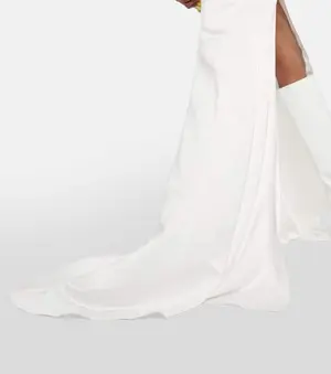 Attico Feather-trimmed Gown