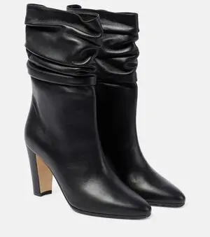 Manolo Blahnik Calasso Leather Ankle Boots