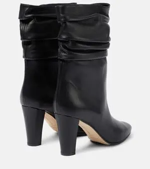 Manolo Blahnik Calasso Leather Ankle Boots