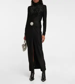 Rabanne Embellished Turtleneck Top