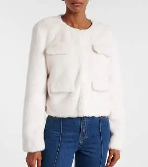 SELF-PORTRAIT Faux Shearling Jacket