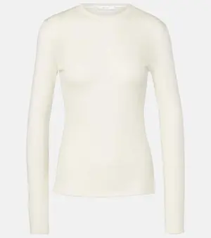 THE ROW Iverness Cashmere Top - White