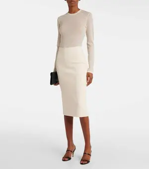 THE ROW Iverness Cashmere Top - White