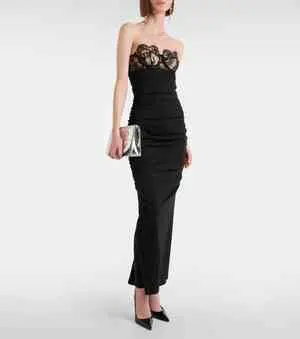 Dolce & Gabbana Lace-trimmed Bustier Gown