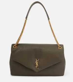 Saint Laurent Calypso Large Leather Shoulder Bag