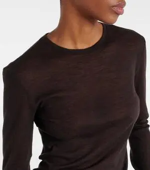 THE ROW Inverness Cashmere Top - Brown