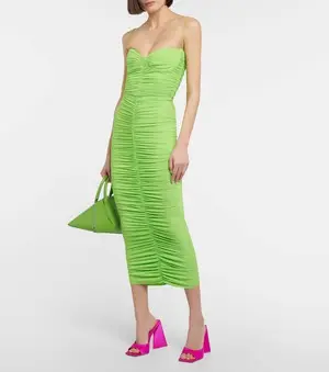 Alex Perry Everett Ruched Maxi Dress