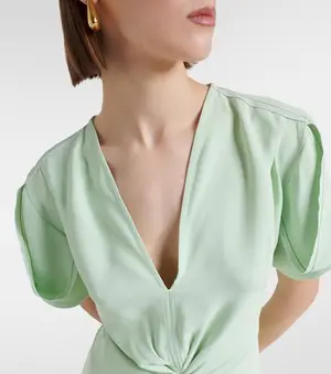 Victoria Beckham Gathered Midi Dress